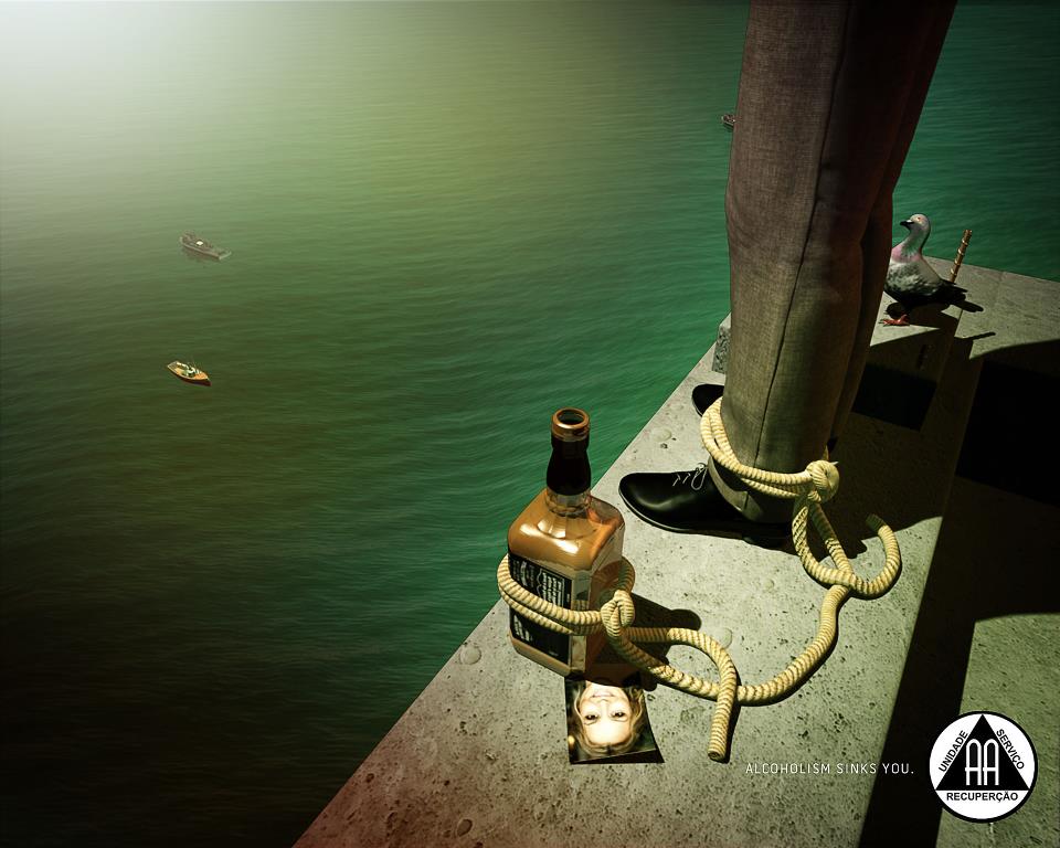 Alcoholism sinks you! – Alcohol Awareness