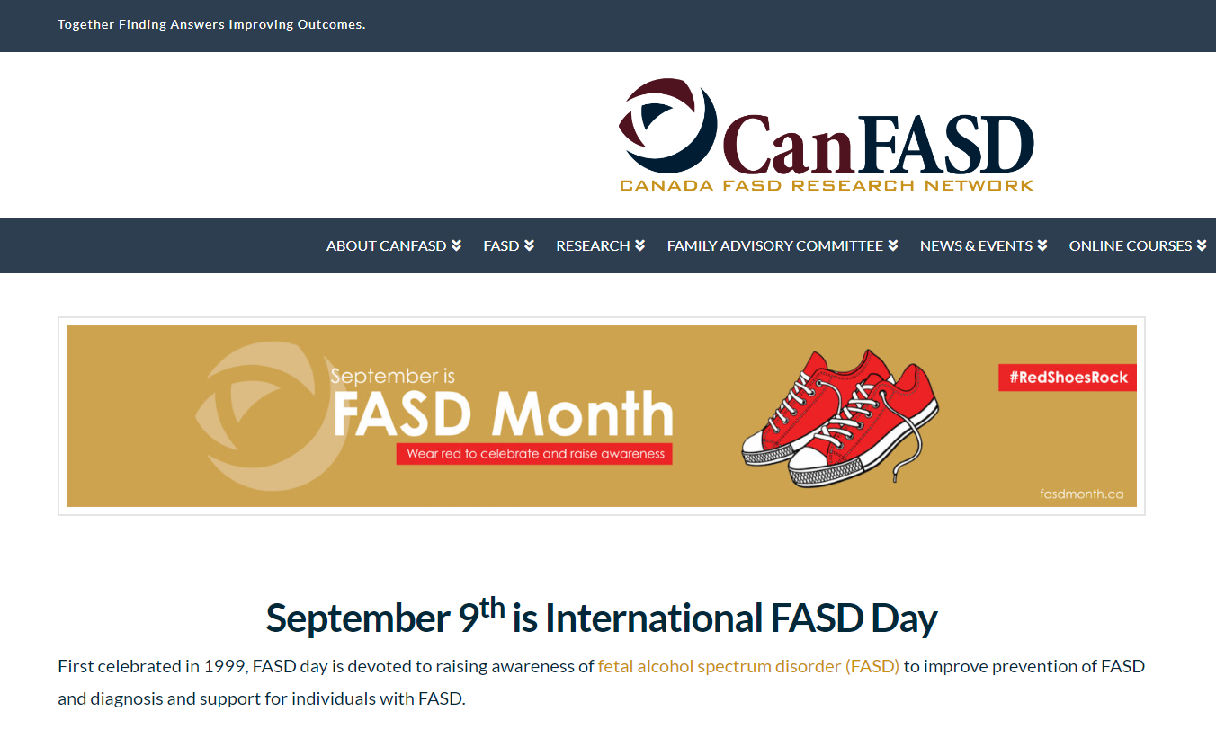 FASD Awareness month – 2022 – Alcohol Awareness