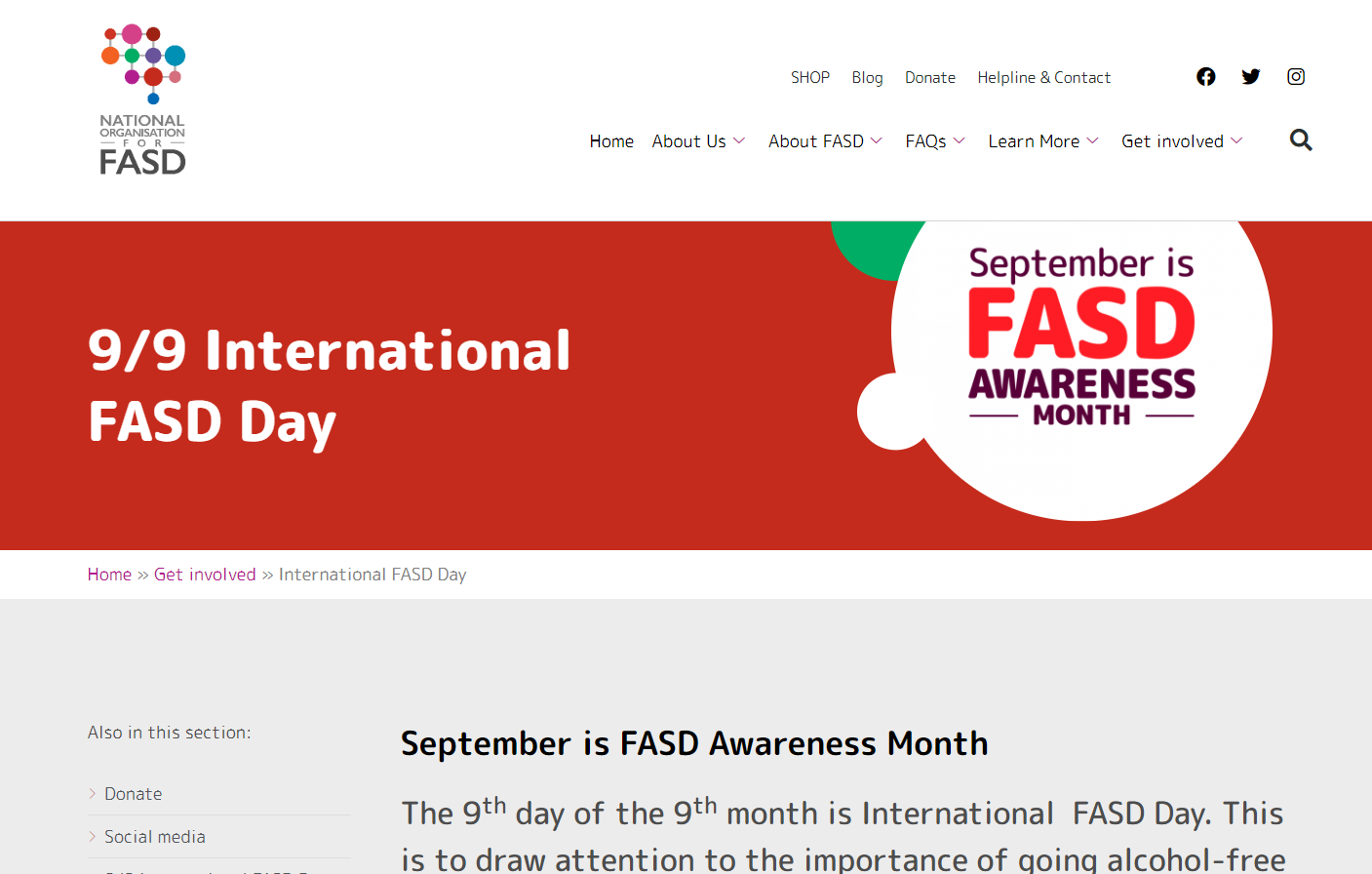 FASD Awareness month – 2022 – Alcohol Awareness