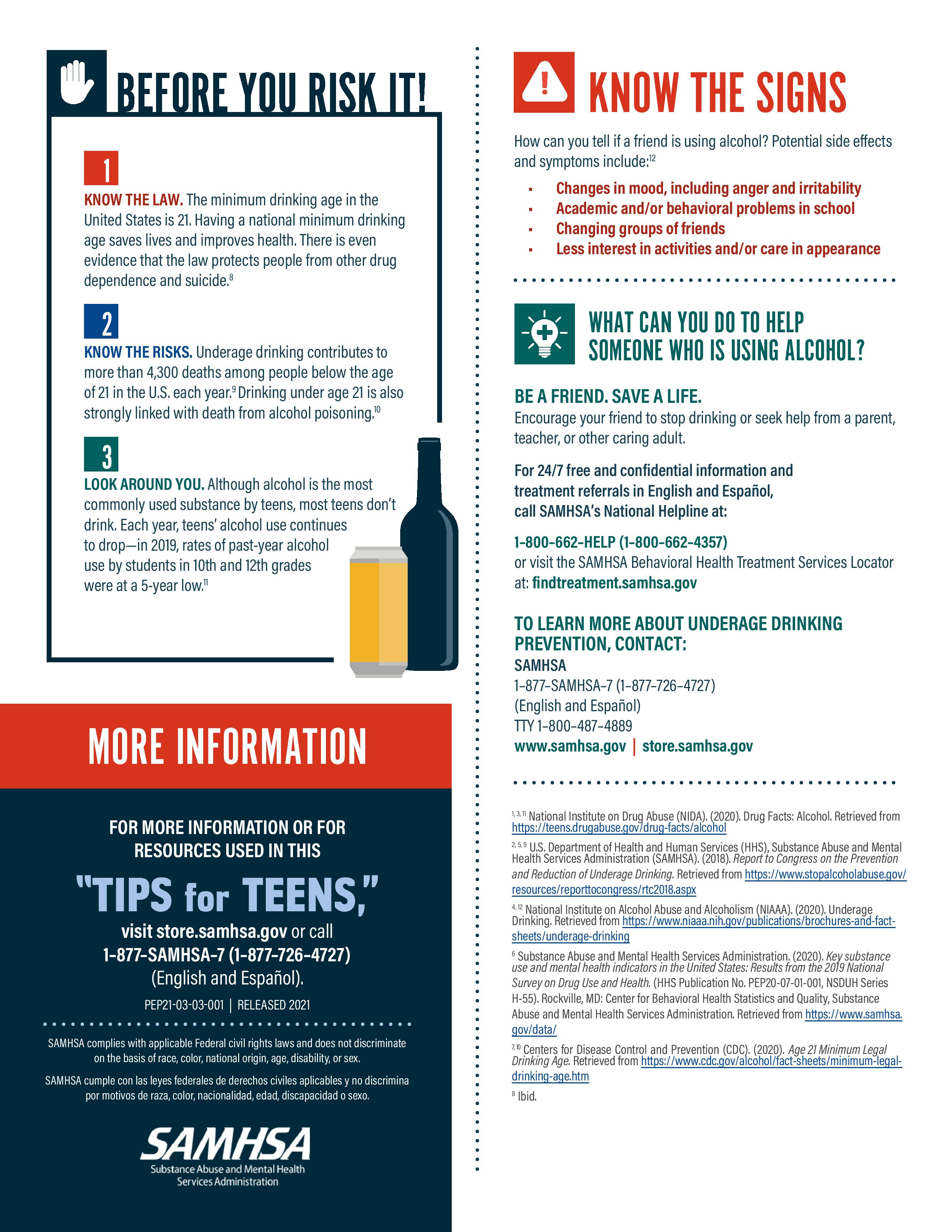 Tips for Teens – Alcohol Awareness