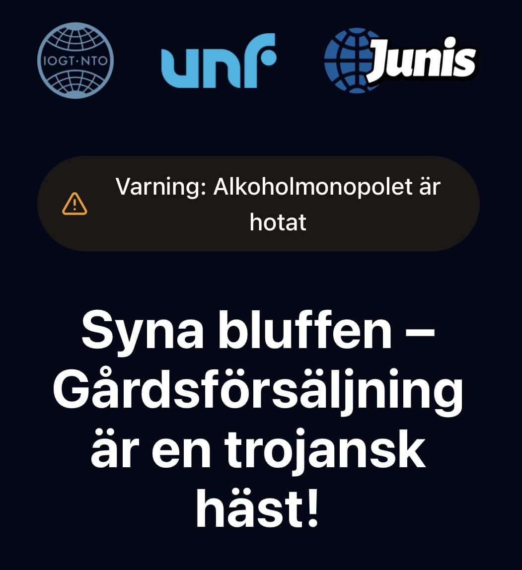 Farm sales of alcohol – a Trojan horse threatening Sweden’s alcohol ...